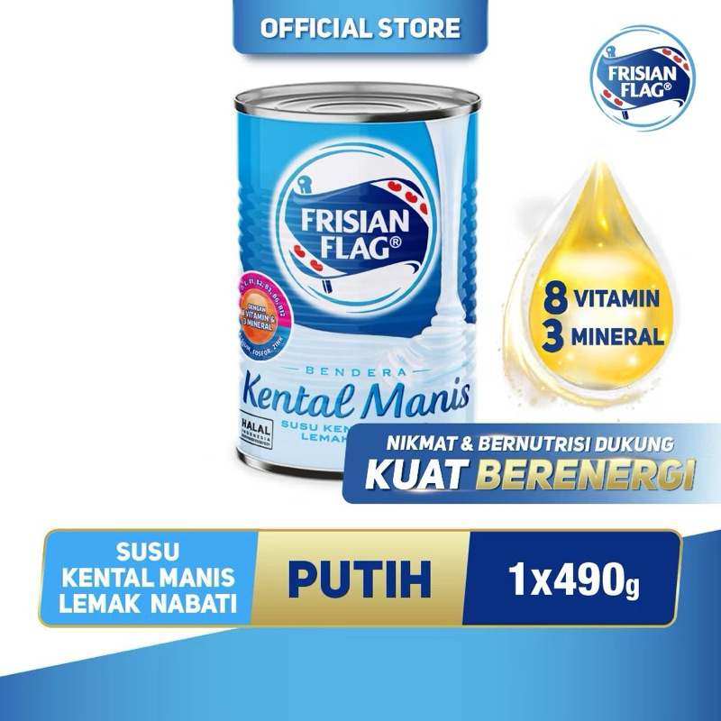 Jual Frisian Flag Bendera Kental Manis Kaleng 490g - 1 pcs | Shopee Indonesia
