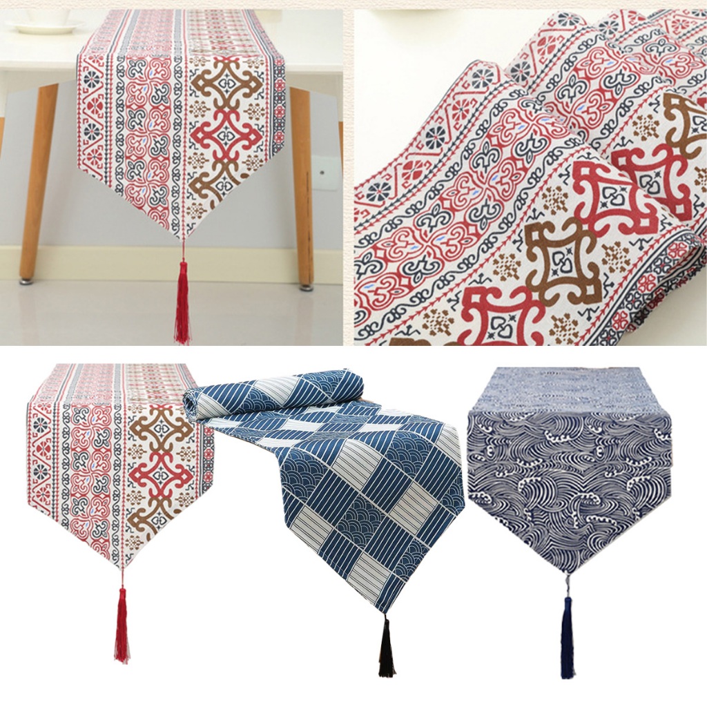 Jual Informa Table Runner Taplak Meja Table Runner Plus Tassel 30*160cm ...