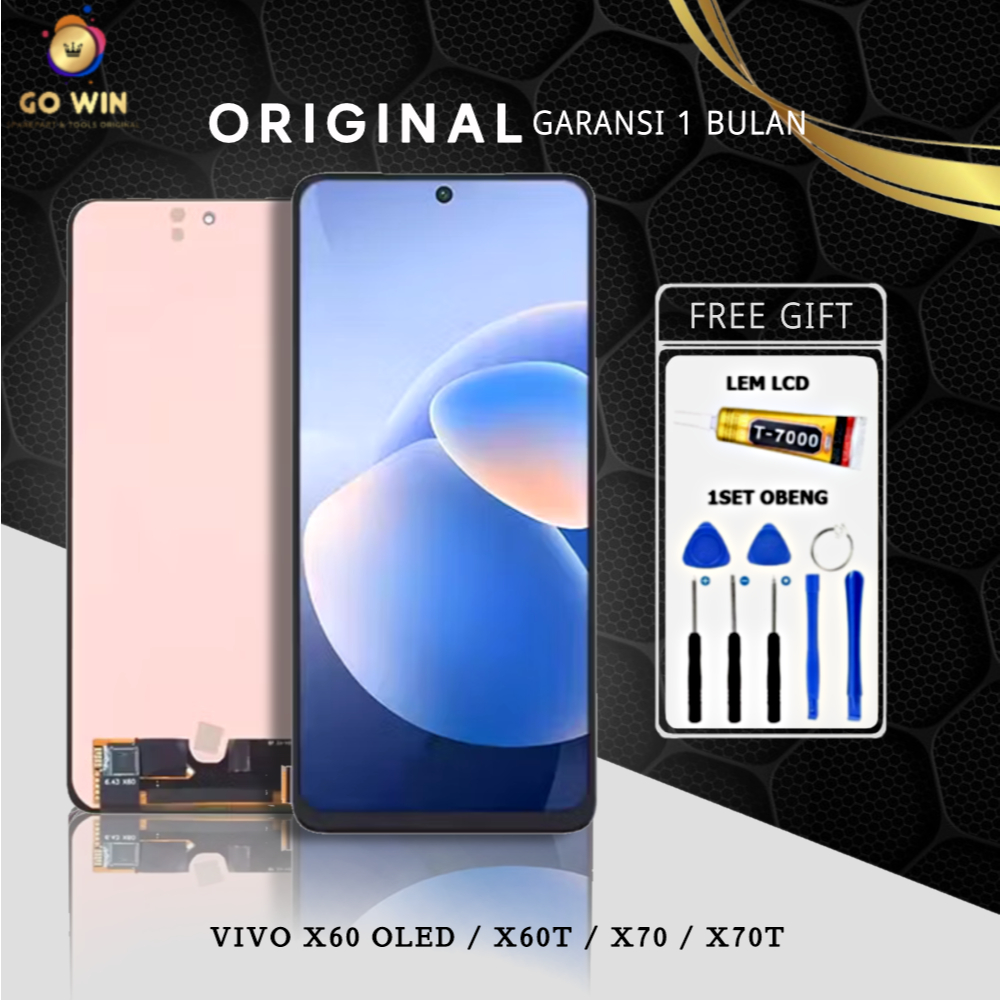 Jual ORIGINAL LCD VIVO X60 OLED / X60T / X70 / X70T [SIDIK JARI DILAYAR] FULLSET TOUCHSCREEN ...