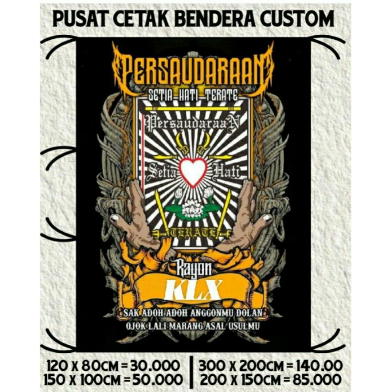 Jual READY STOK + FREE STICKER SH, BENDERA PSHT, GIANTFLAG PSHT, BANNER ...