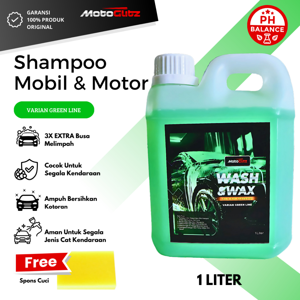 Jual Shampo Sabun Cuci Mobil Motor Snow Wash VARIAN GREEN LINE Sampo ...