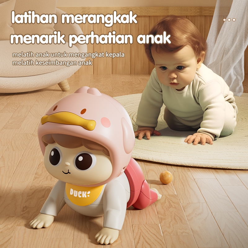 Jual Boneka Merangkak Elektrik Bayi EverfunToys Mainan Edukasi Pelatih ...