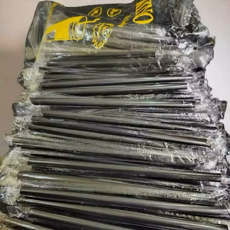 Jual Sedotan Steril Plastik Hitam 6 x 20 cm Lancip Higenis Isi 500 Pcs ...