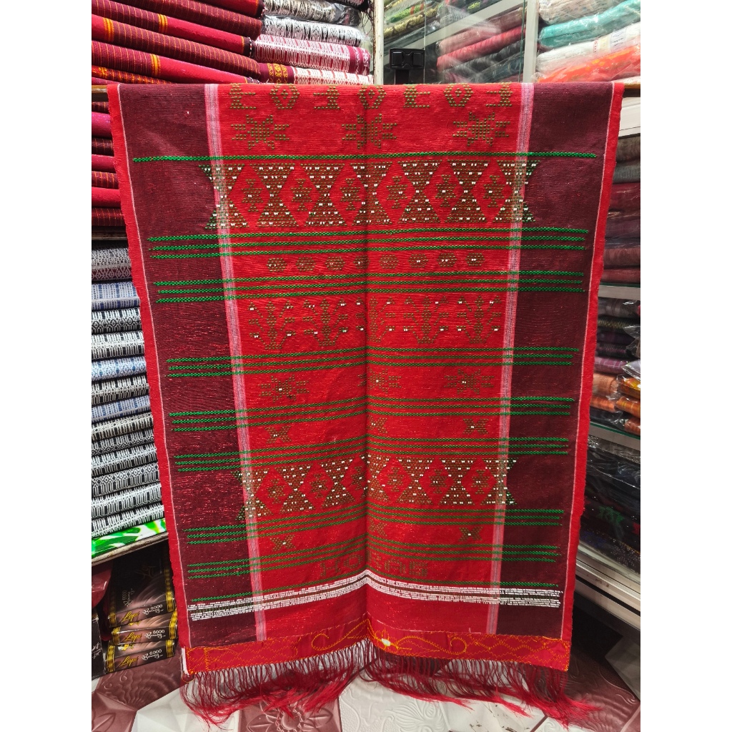 Jual Ulos Toba Sadum Angkola Cantik Jumbo Merah Hijau | Shopee Indonesia