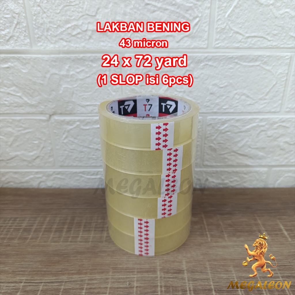 Jual Selotip Bening 1 inch 24mm x 72 yard 43 MICRON TEBAL KUAT (SLOP ...