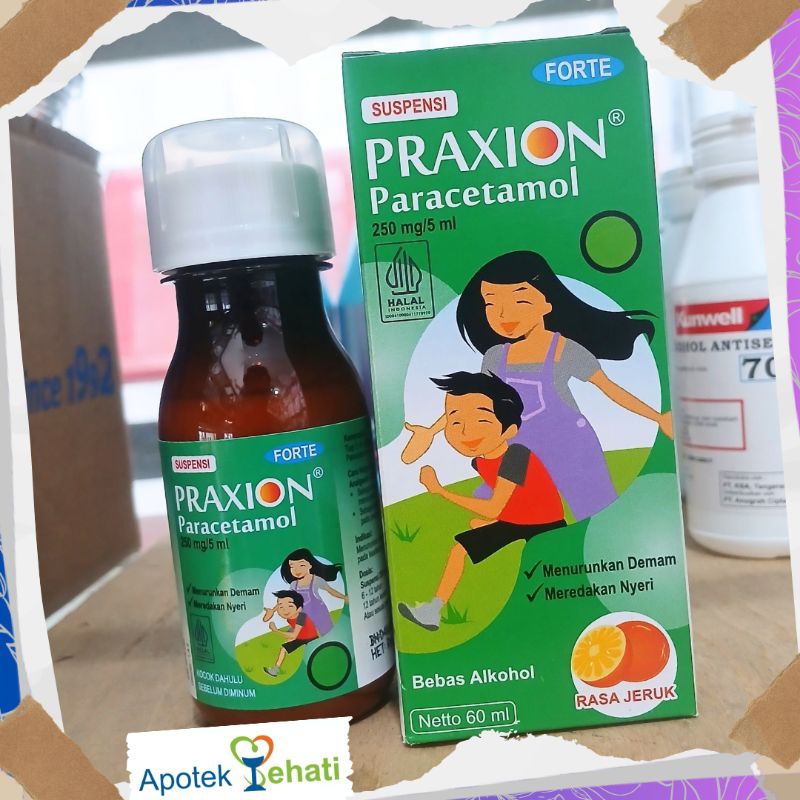 Jual Praxion Forte Suspensi 60 mL Rasa Jeruk Paracetamol Obat Penurun ...