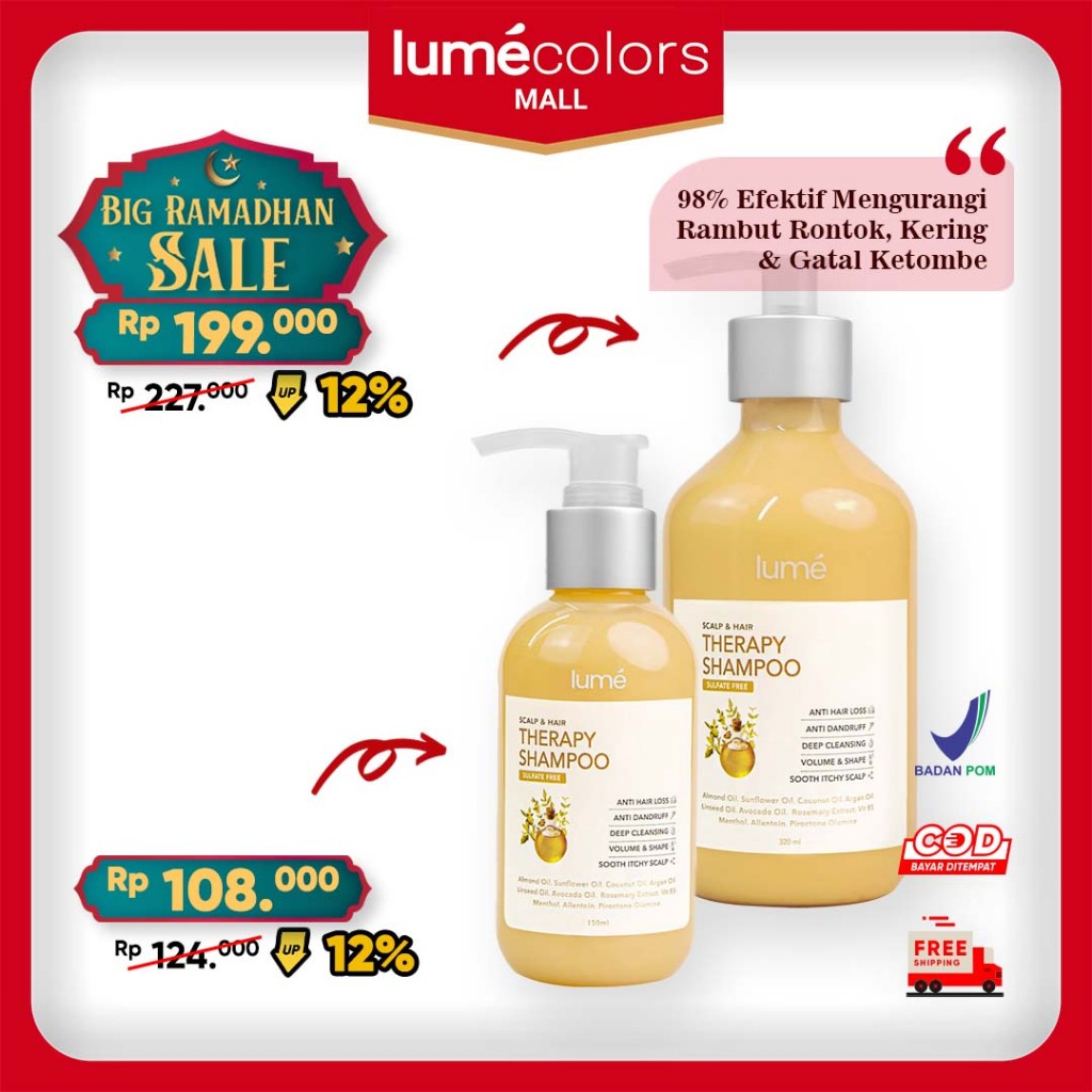 Jual LUME Scalp & Hair Therapy Shampoo non SLS Paraben | Shopee Indonesia