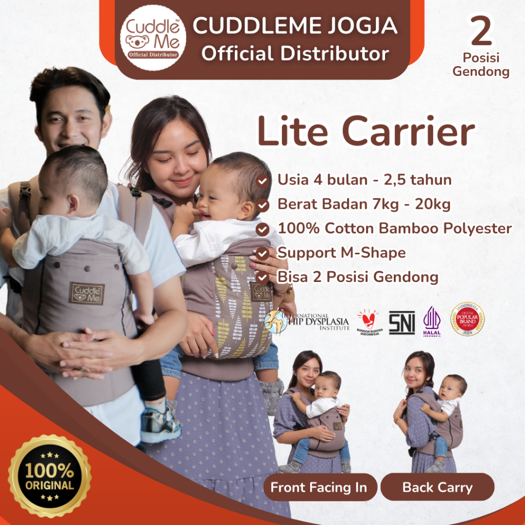 Jual Cuddle Me Lite Carrier Gendongan Bayi SSC MShape Ergonomis Simpel ...