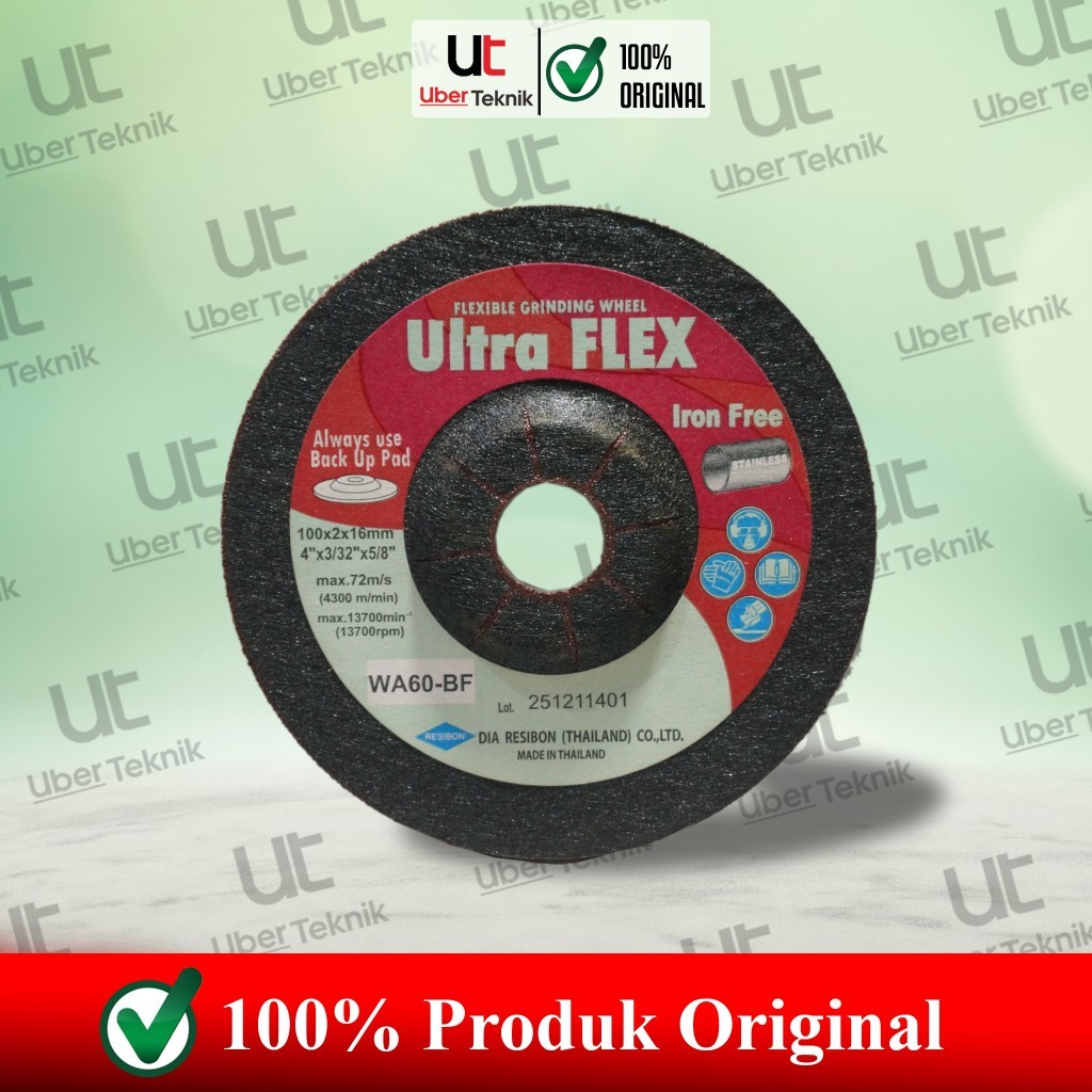 Jual Batu Gerinda Flexible ULTRA FLEX 4” x 2 WA 60 BF / Batu Poles ...