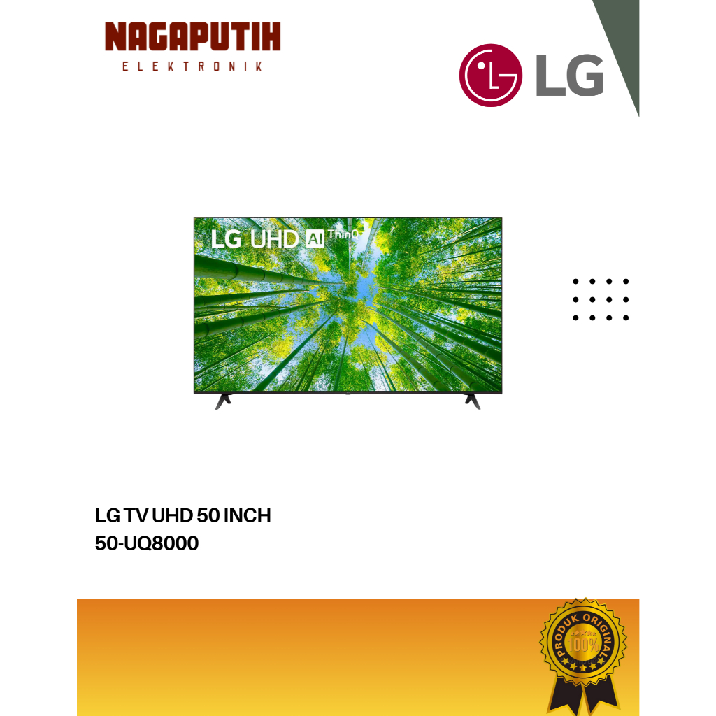 Jual LG LED TV UHD Smart ThinQ 50Inch 4K Digital 50-UQ8000 GARANSI | Shopee Indonesia
