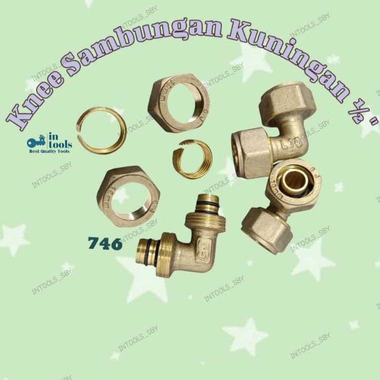 Jual Keni Sambungan Kuningan 1/2 - L 16 (746) - Knee Sambungan Kran ...