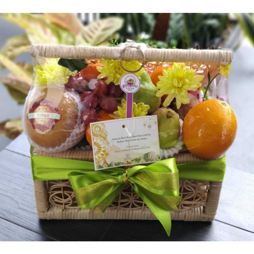 Jual Parcel Buah Segar Premium Parsel Rotan Kotak Free Kartu Ucapan ...
