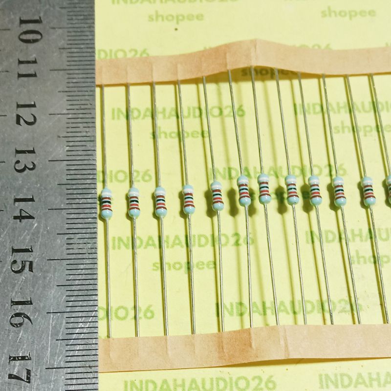 Jual JAPAN 91K 1/4W 1% body kecil metal film kaki tembaga resistor 91 ...