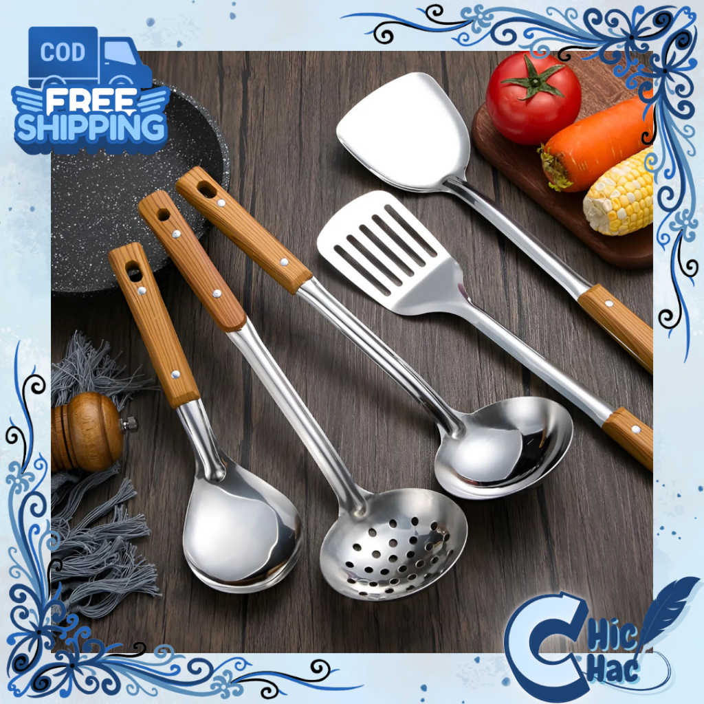 Jual Peralatan Memasak Motif Gagang Kayu / Stainless Tebal Irus Sodet ...