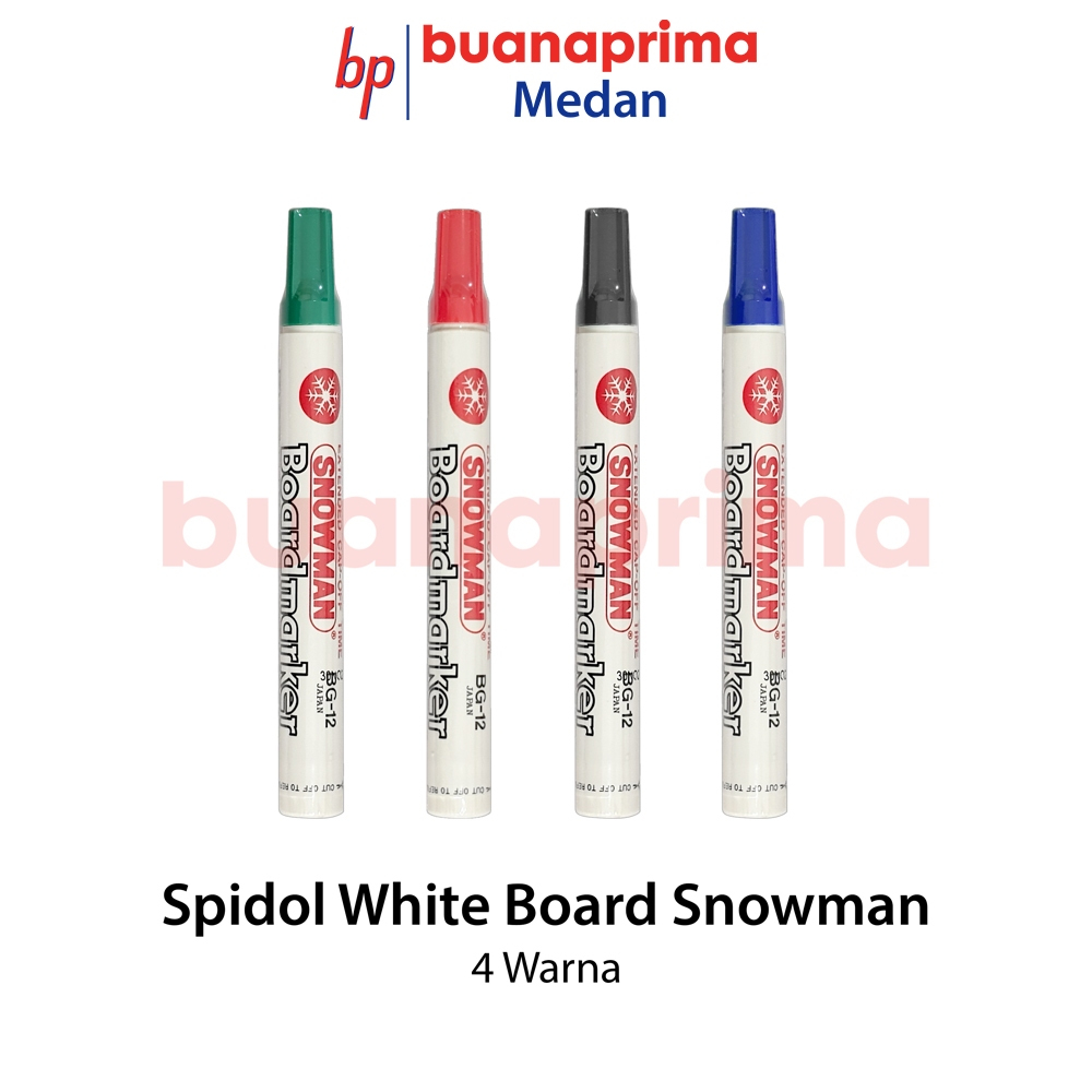 Jual Spidol WHITEBOARD SNOWMAN BG-12 Per Pcs Bisa Dihapus Hitam Biru ...