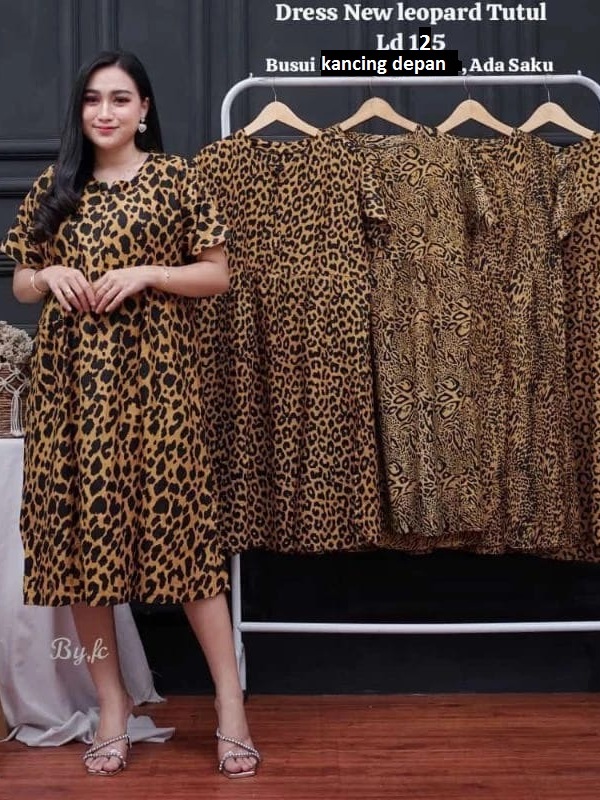 Jual DASTER MACAN DRESS LEOPARD JUMBO | Shopee Indonesia