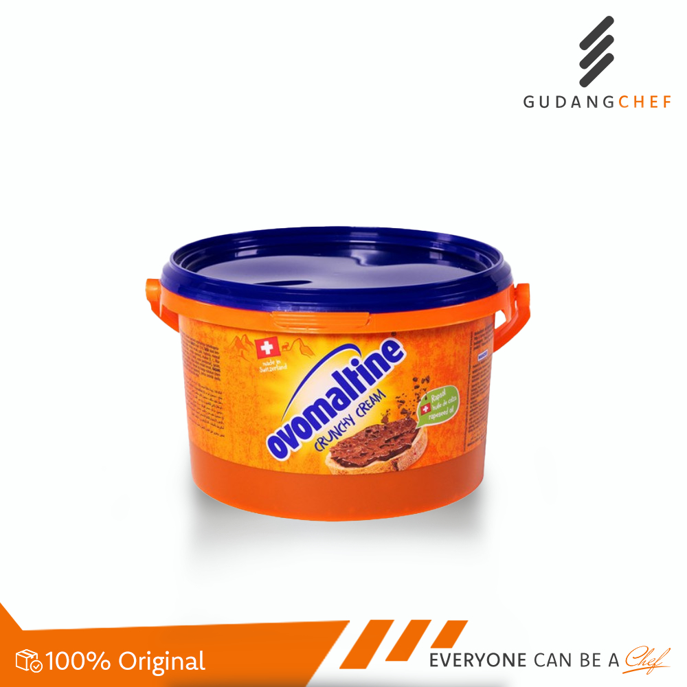 Jual Ovomaltine Crunchy Cream 2.5kg - Selai Cokelat Malt dengan Crunchy Bits | Shopee Indonesia