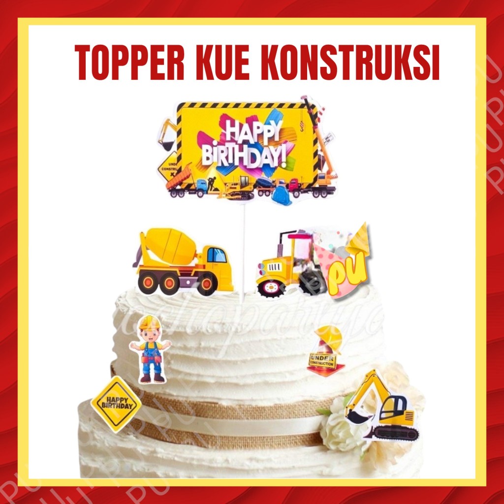 Jual Topper MOBIL KONSTRUKSI / Hiasan Kue Konstruksi Excavator | Shopee ...