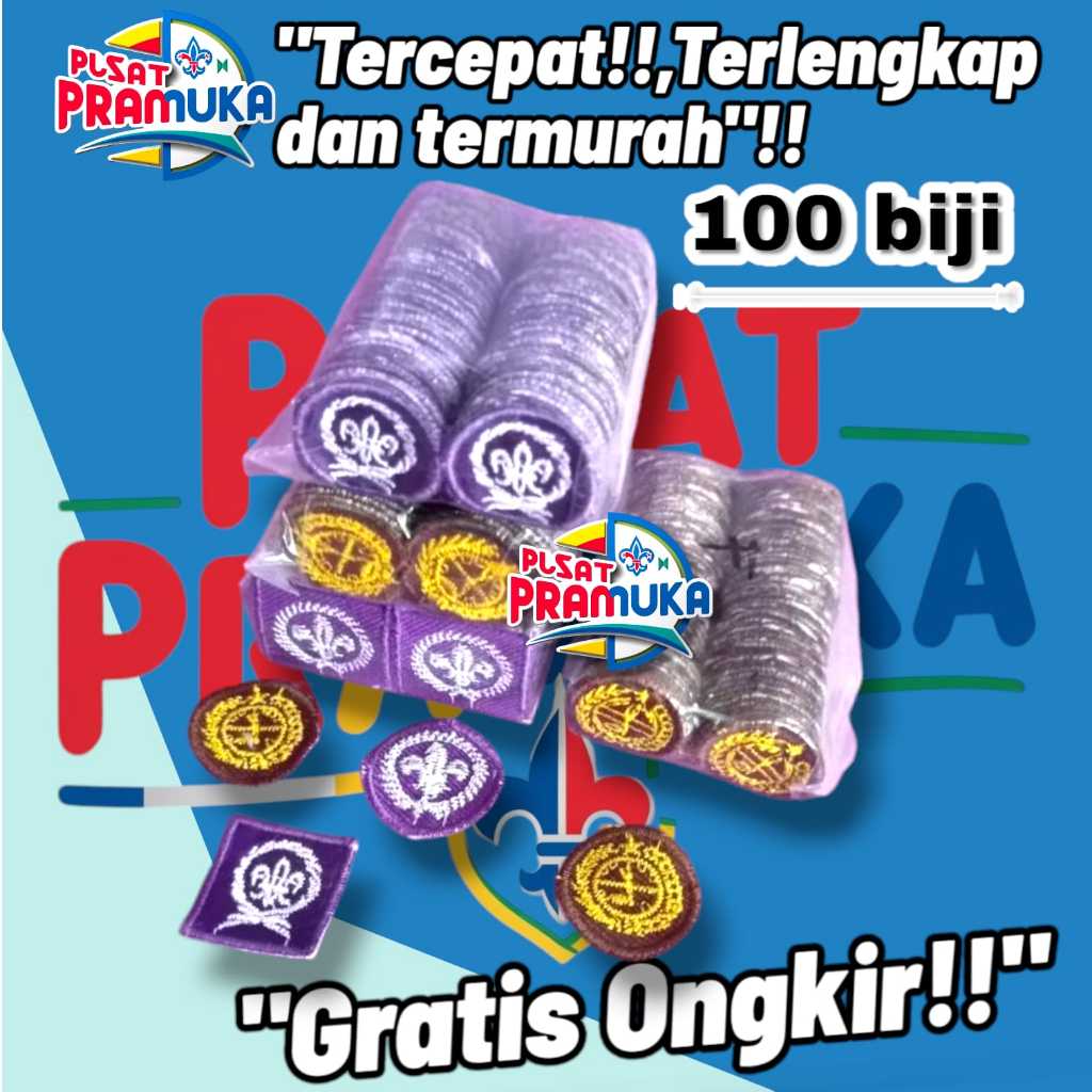 Jual logo bordir badge kitri wosm pramuka isi 100 biji | Shopee Indonesia