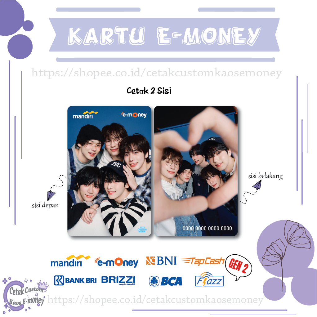 Jual KARTU E MONEY E TOLL GAMBAR KPOP KOREA TOMORROW X TOGETHER MANDIRI ...