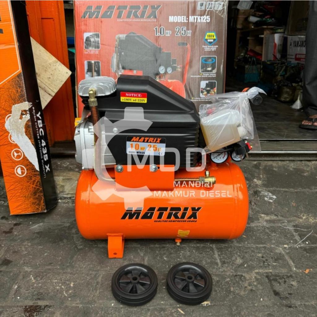 Jual Kompresor Cat Listrik 1 Hp 25 Liter Matrix MTX-125 MTX25 | Shopee ...