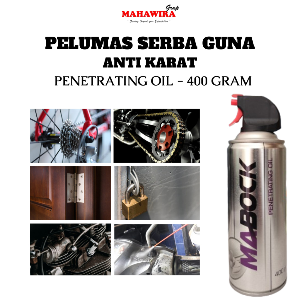 Jual MABOCK Penetrating Oil 400 gr Anti Karat Semprotan Pelumas WD ...