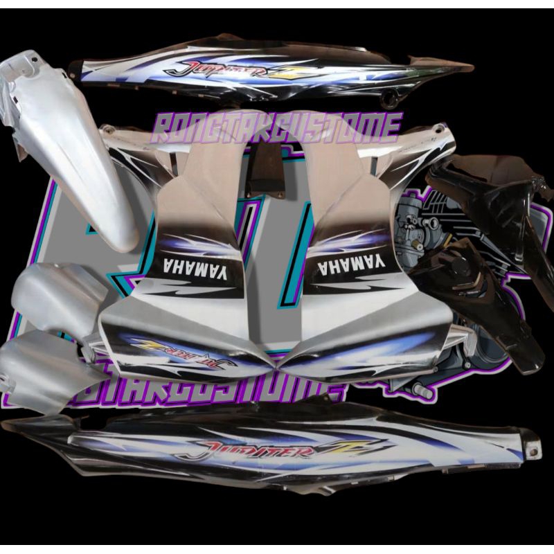 Jual full set body halus jupiter z new burhan hitam silver set striping ...