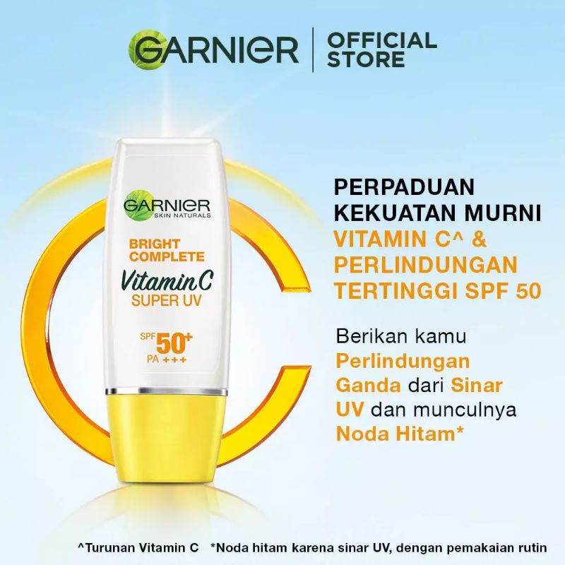 Jual Garnier Vitamin C Super UV Natural Finish Spot-proof Sunscreen SPF ...