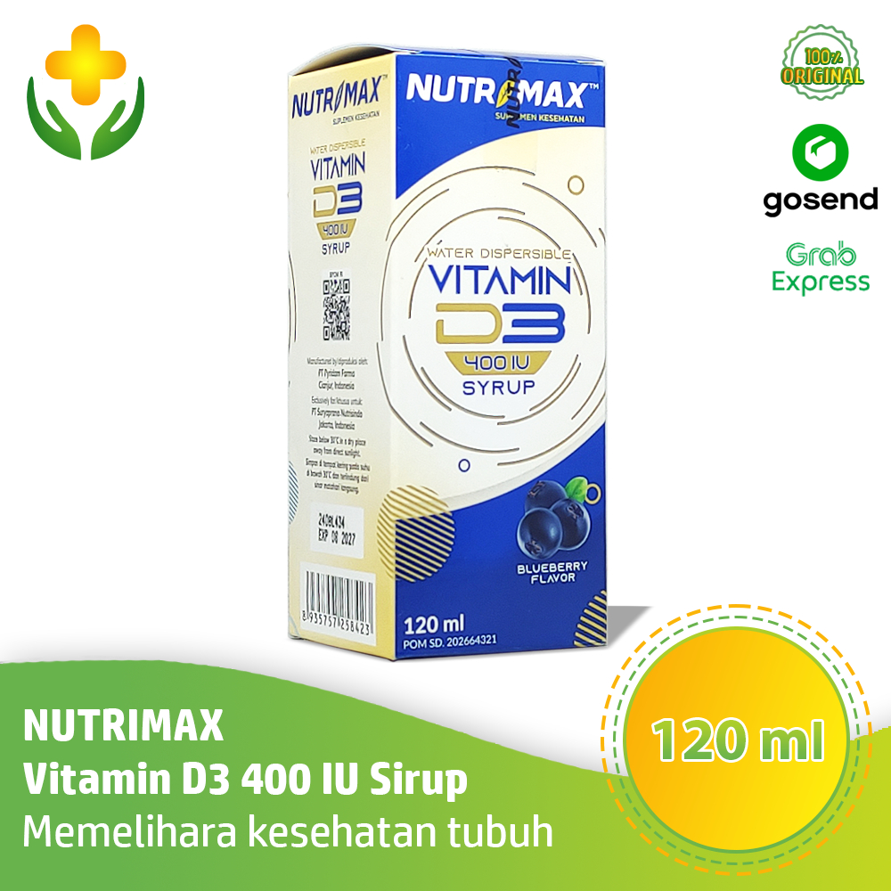 Jual Nutrimax Vitamin D3 400 Sirup 120 ml Vitamin Kesehatan Tulang ...