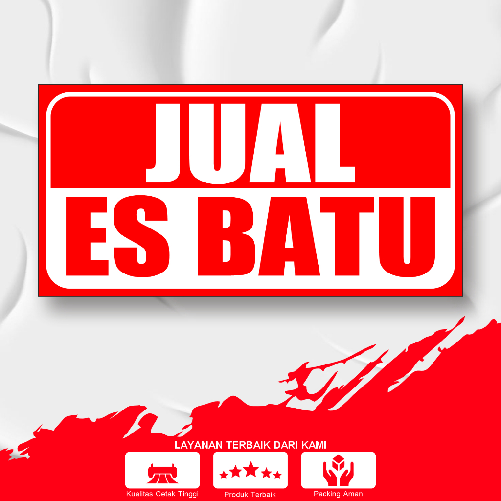 Jual STIKER JUAL ES BATU SUDAH ANTI AIR DAN AWET | Shopee Indonesia
