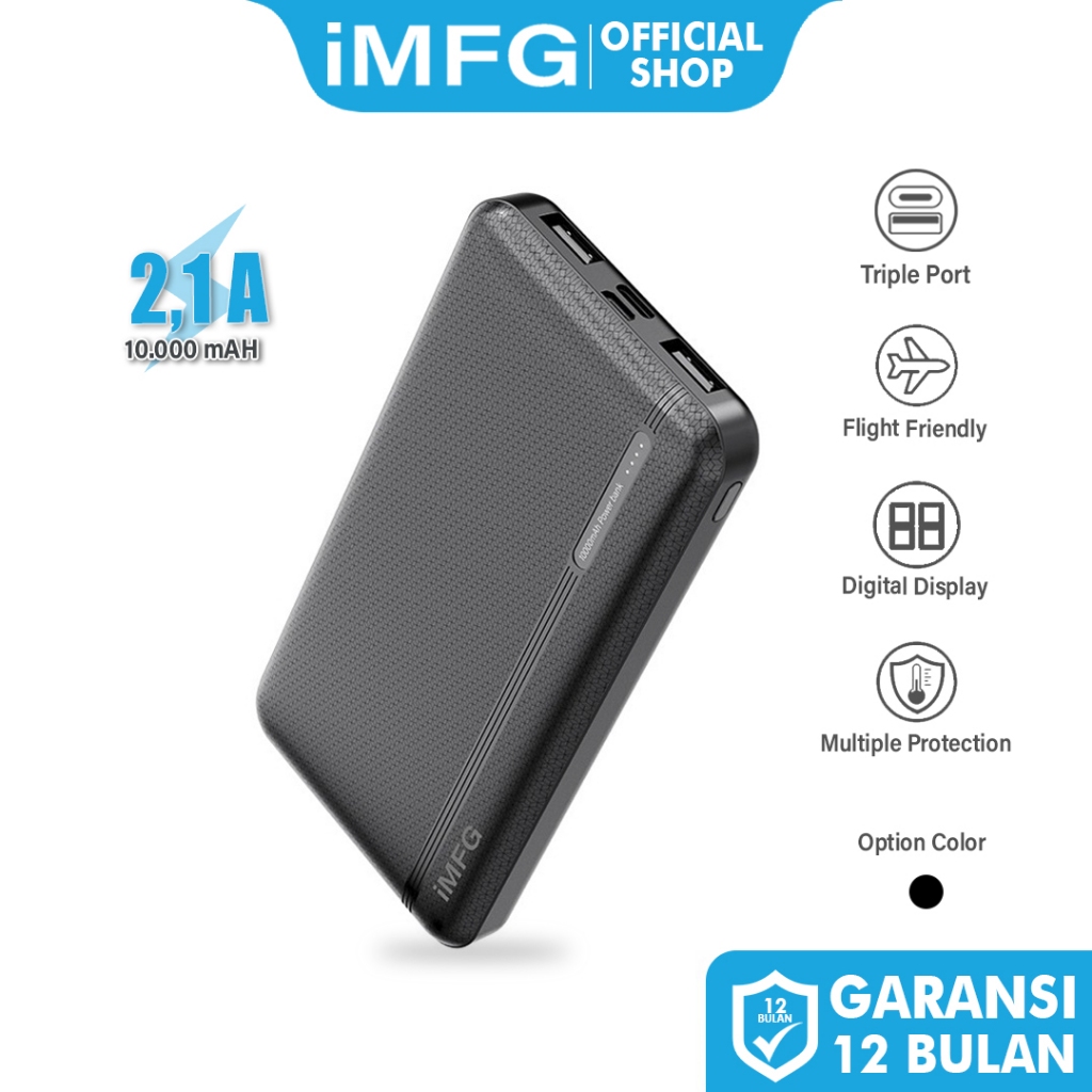 Jual iMFG I-PB101 Powerbank Capacity 10.000 MAH 2.1a Dual USB Port ...