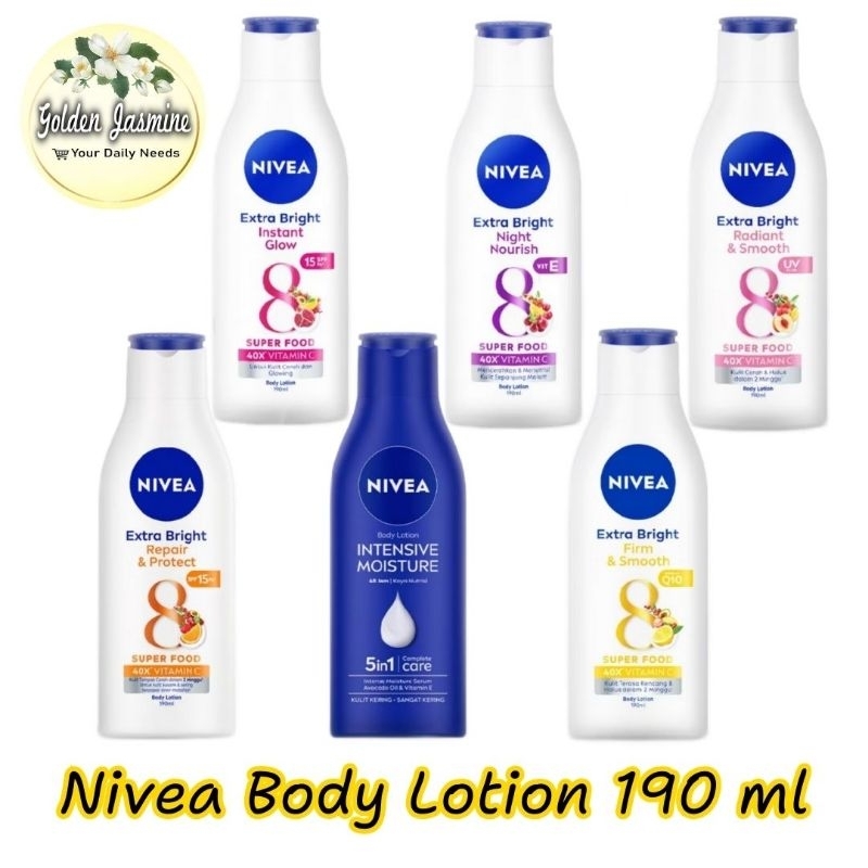 Jual Nivea Body Lotion 190ml Extra Bright Super Food - Intensive Moisture 190 ml | Shopee Indonesia