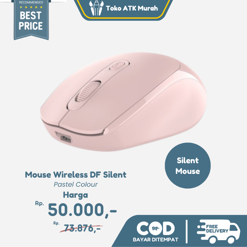 Jual Mouse Wireless DF Silent Pastel Colour | Shopee Indonesia