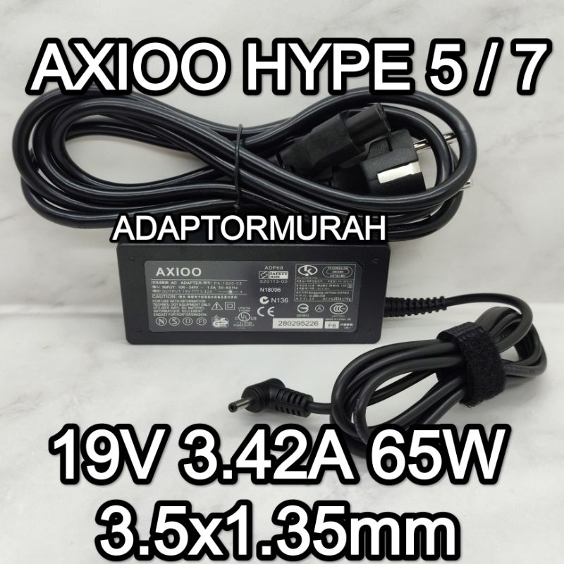 Jual Adaptor Charger AXIOO Hype 5 , Hype 7 19V 3.42A 65W 3.5x1.35mm ...