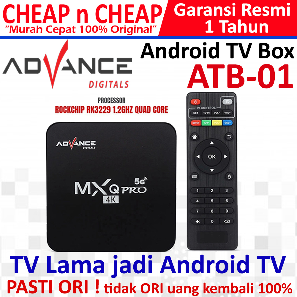 Jual TV BOX Android ADVANCE ATB-01 Mxq Pro 4K Support Wifi 2+16GB TV ...