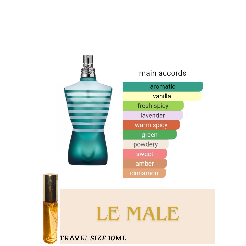 Jual inspired parfum extrait de perfume JPG le male 10ml parfum pria | Shopee Indonesia