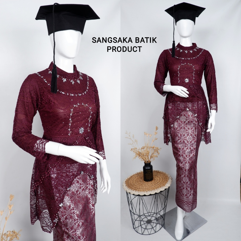 Jual Sangsaka Batik Baju Kebaya Wisuda Modern Premium 2025 Tunangan ...