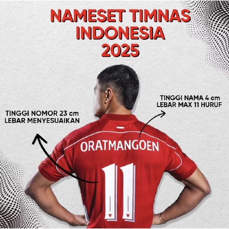 Jual PASANG NAMSET TIMNAS HOME AWAY NAMA & NOMER TIMNAS 2025 | Shopee ...