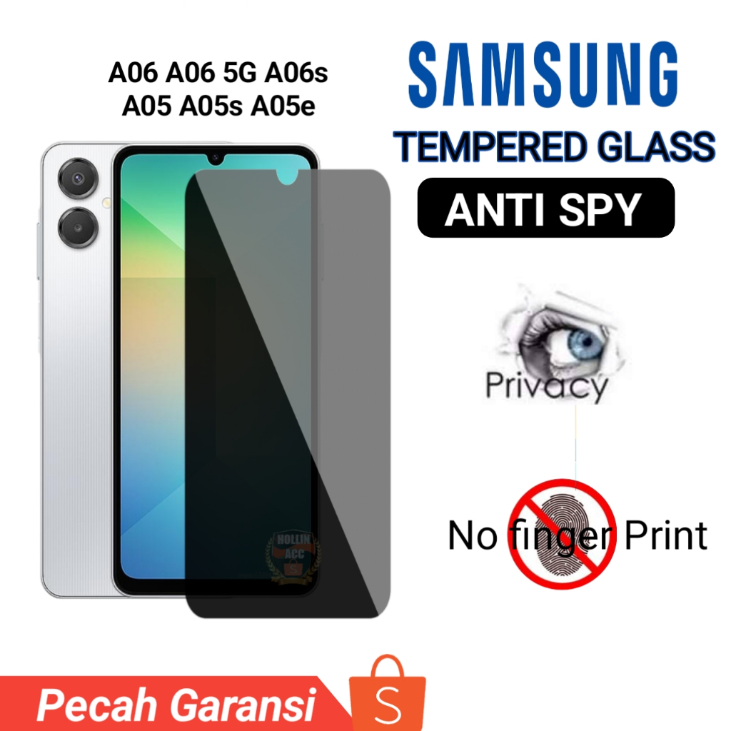 Jual TG Full anti spy Samsung A06 A06 5G A06s A05 A05s A05e Anti Gores Anti Spy full Layar ...