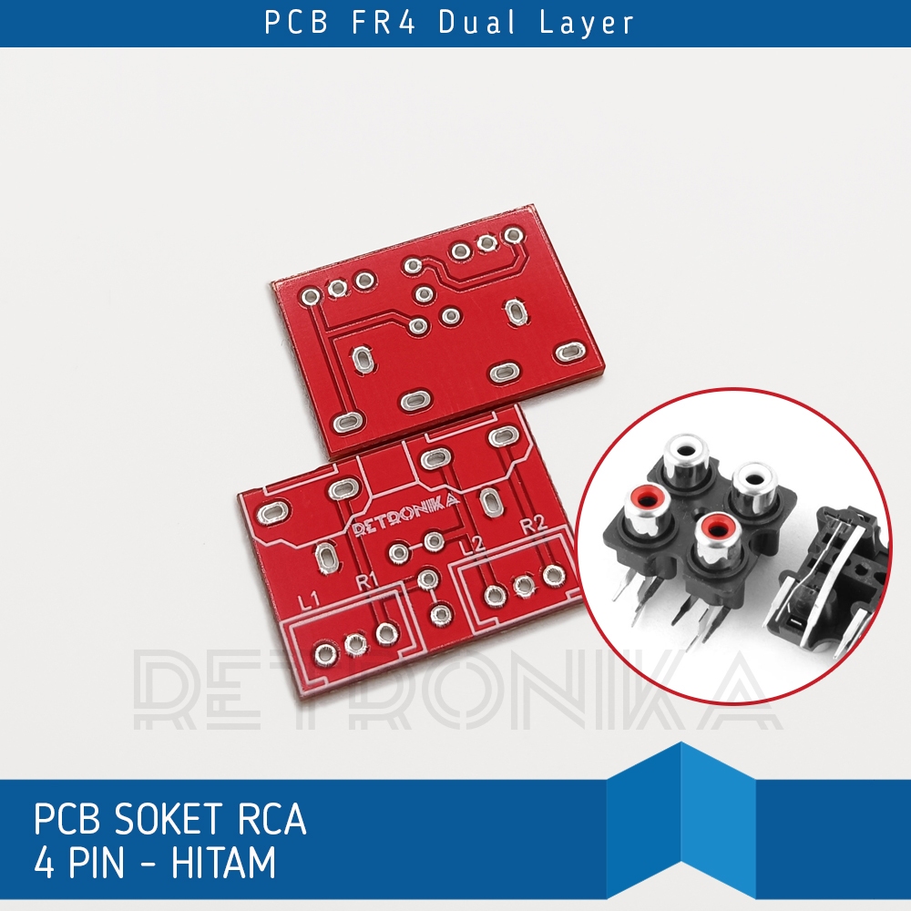 Jual PCB Soket RCA 4 Pin - Dual Layer | Shopee Indonesia