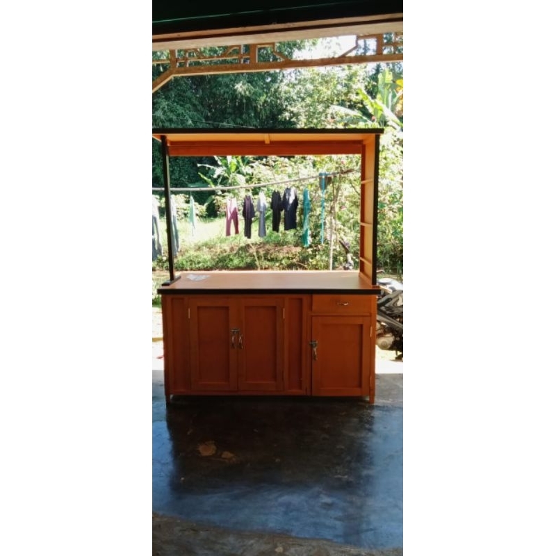 Jual 150x50x180 Booth kayu/ Booth jualan es minuman kopi/ gerobak ...