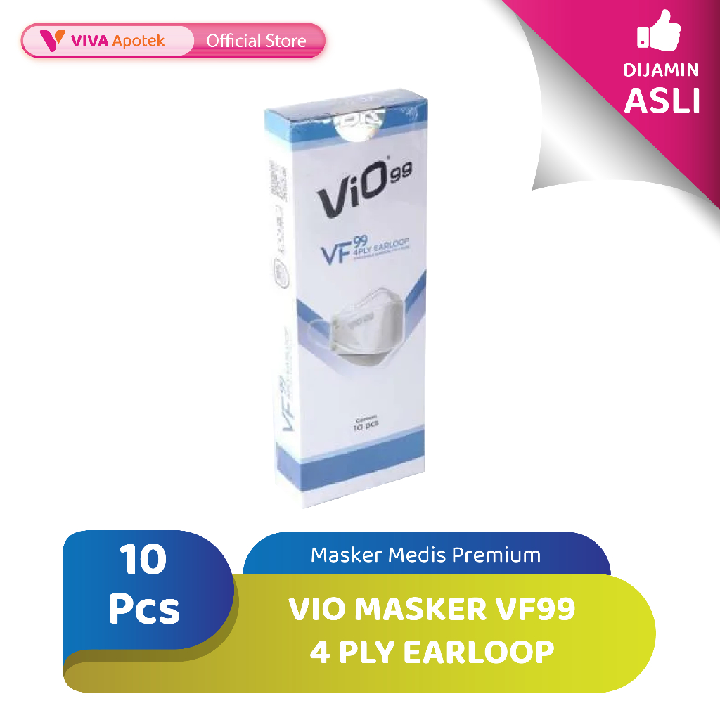 Jual Vio Masker VF99 4 Ply Earloop Masker Medis Premium (10 Pieces ...