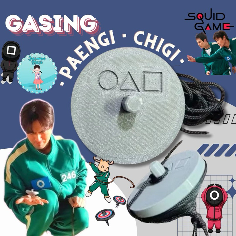 Jual Gasing Korea (Paengi Chigi) + Bonus Tali/Gasing Squidgame/Mainan ...