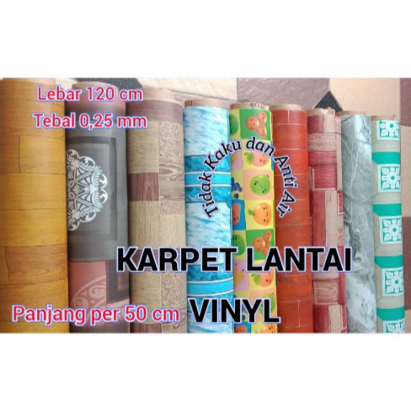 Jual Karpet Lantai meja plastik vinyl lebar 120cm, panjang per 50cm meteran multifungsi perlak ...