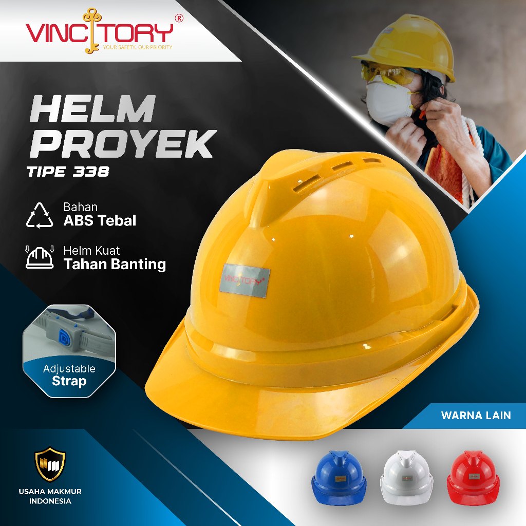 Jual VINCITORY Helm Proyek Safety Mig Fastrack Tebal Dan Anti Pecah Di ...