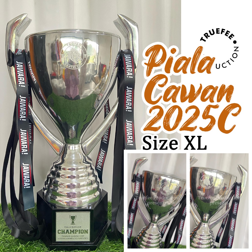 Jual PIALA LOGAM ALUMUNIUM CAWAN 2025-C SIZE XL CHAMPIONS CUP TROPHY ...