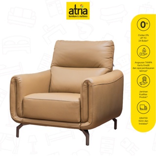 Jual Atria Brian Sofa 1 Seater Atria Half Leather Grey | Shopee Indonesia