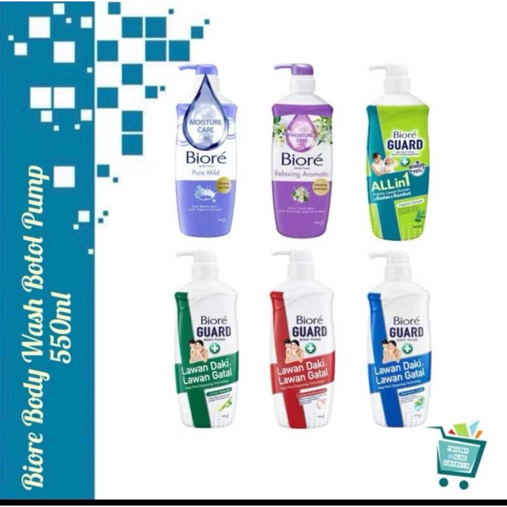 Jual Biore Body Wash Pump 550ml | Shopee Indonesia