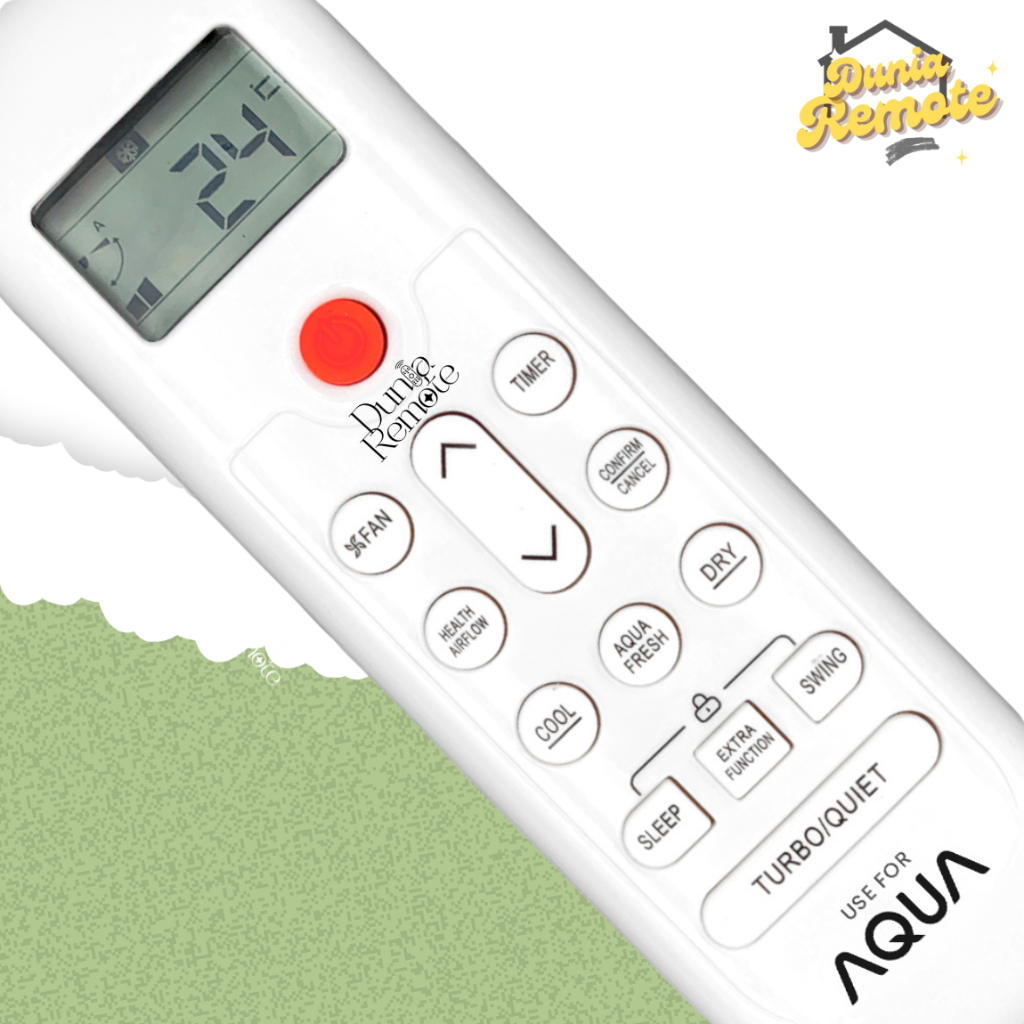 Jual Remot Remote AC AQUA Turbo Quiet non dus KCR5ANE AQA-AR5AHP tanpa ...