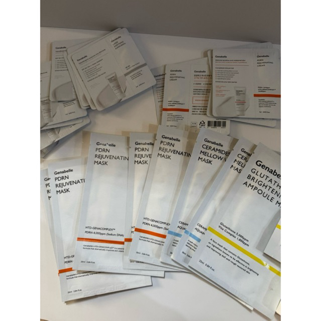 Jual GENABELLE VELVET / PDRN REJUVENATING /GLUTATHIONE AMPOULE MASK ...